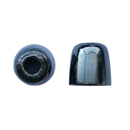 Koord einde metaal 11 mm - kegel gunmetal / zwart zilver (opening 4 mm)