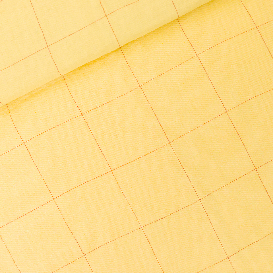 Thin Grid XL Popcorn Yellow Double Gauze See You At Six Thin Grid XL Popcorn Yellow Double Gauze See You At Six